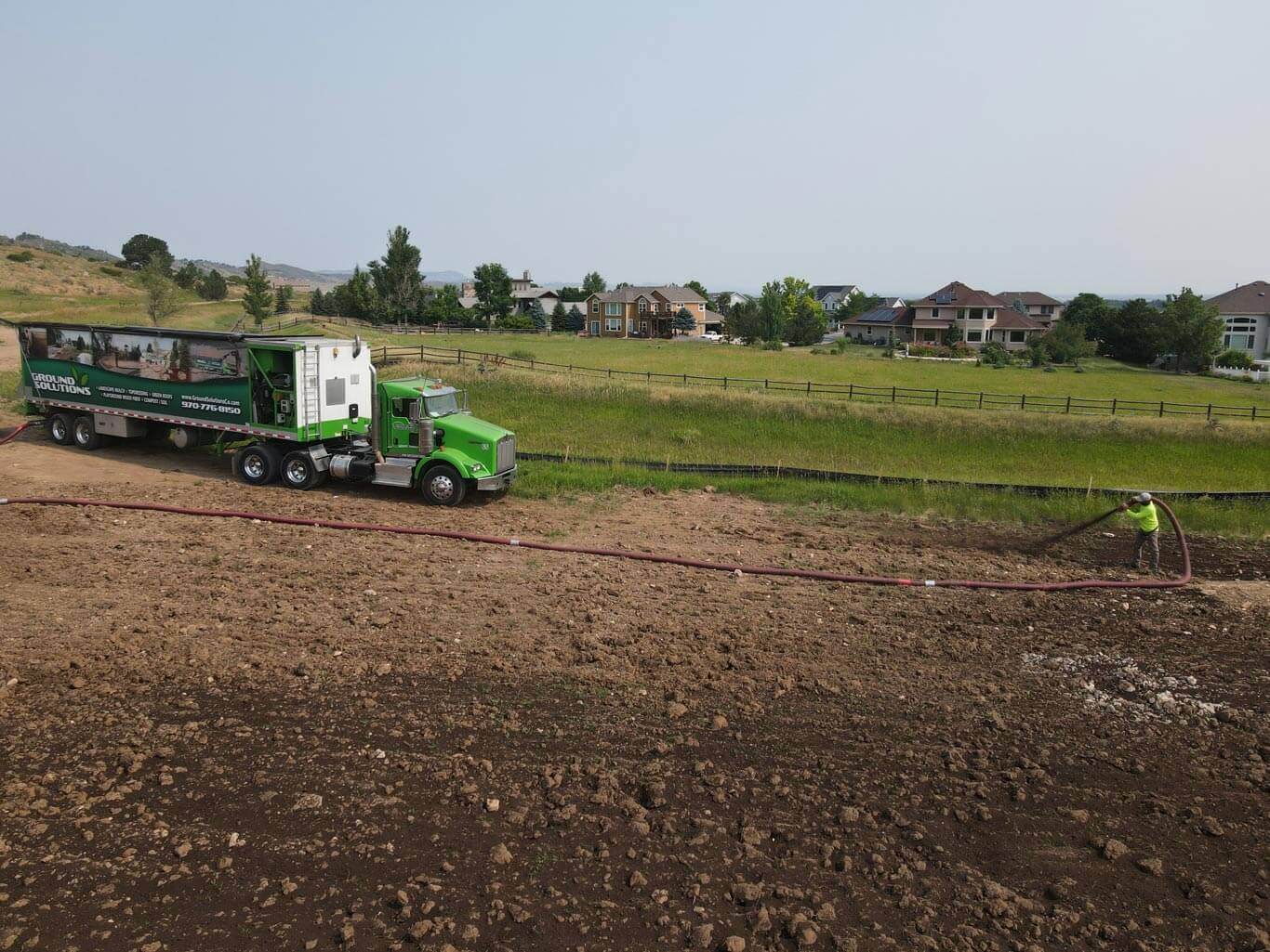 Compost Blanket Erosion Control | Ground Solutions Material Placement